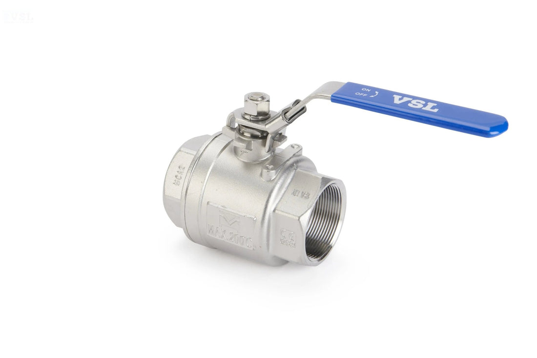 Ball Valve 2-Piece Stainless Steel Full Bore Screwed (FxF) BSP (CT-2LC – Valve Supply