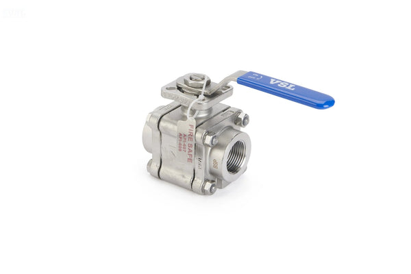 Ball Valve 3-Piece Stainless Steel Full Bore Direct Mount Firesafe API ...